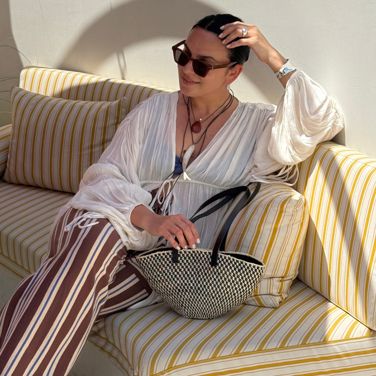 Women's Classic Basket Handbag Handmade in Kenya and England | LPOL