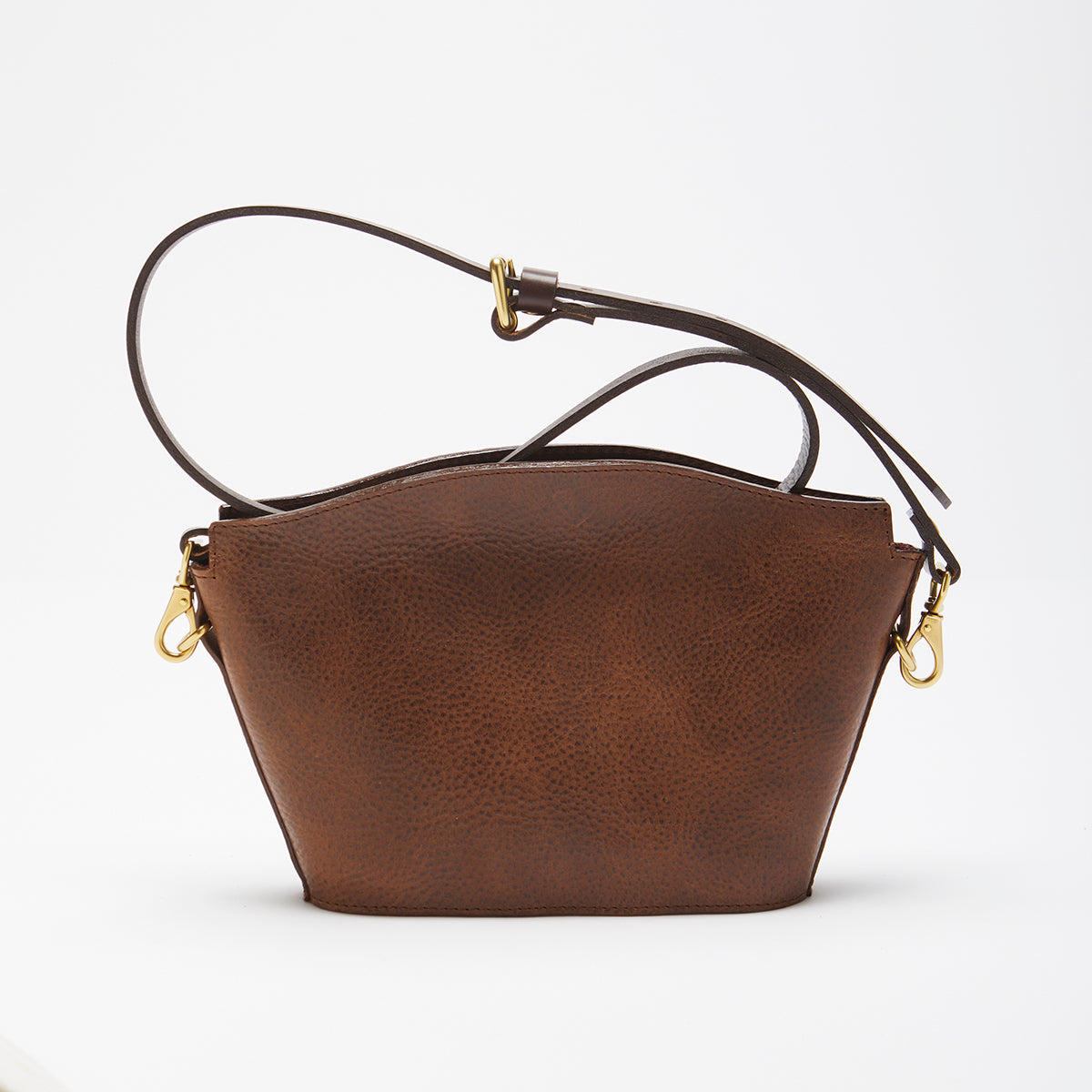 Women's Mini Elwin Vintage Brown Leather Handbag | LPOL