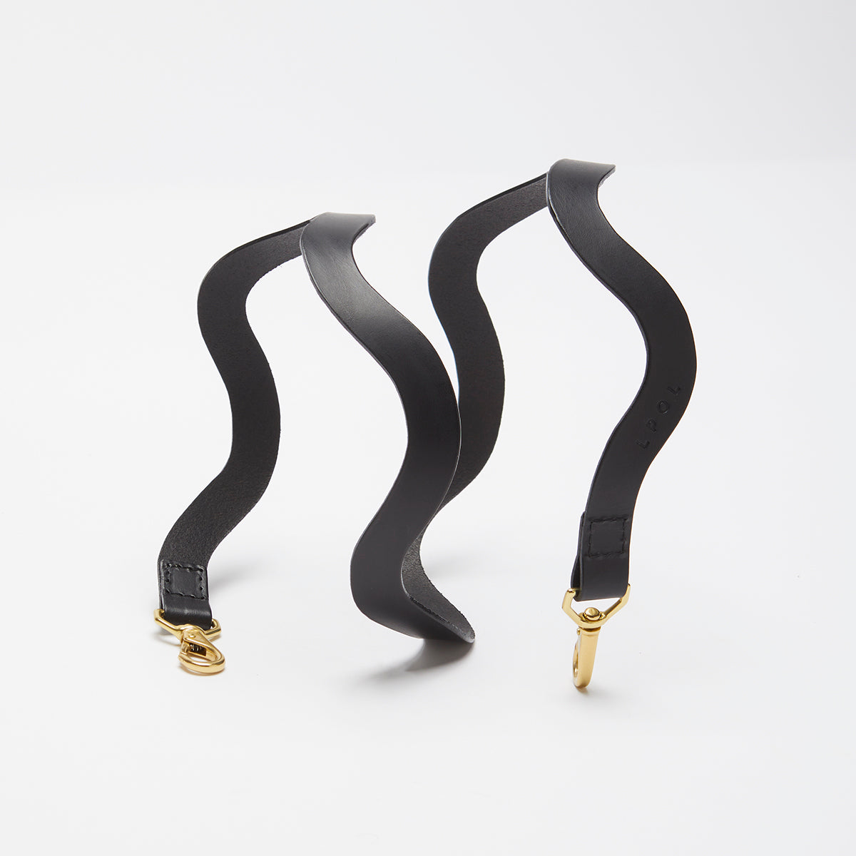 Mini Squiggle Black Leather Shoulder Strap – LPOL