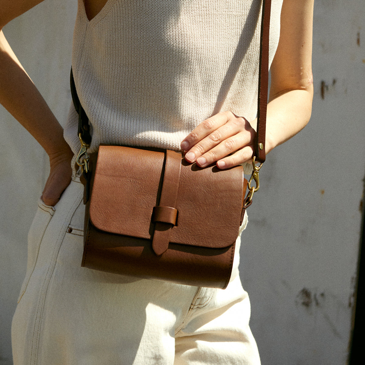 Women's Dinky Upcycled Leather Handbag | LPOL