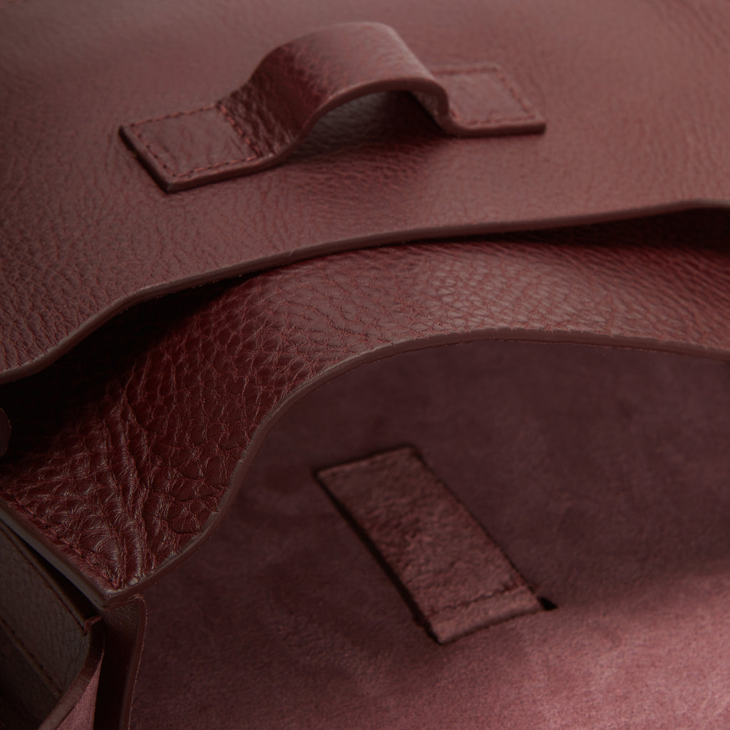 Women's Berry Leather Arlington Handbag | LPOL